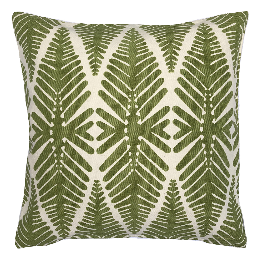 Basford Brands | TRAPEZE 50X50CM GREEN FEATHER FILLED CUSHION