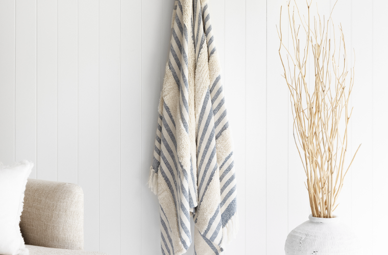 Basford Brands | PINEWOOD THROW RUG NAVY 130 X 180CM